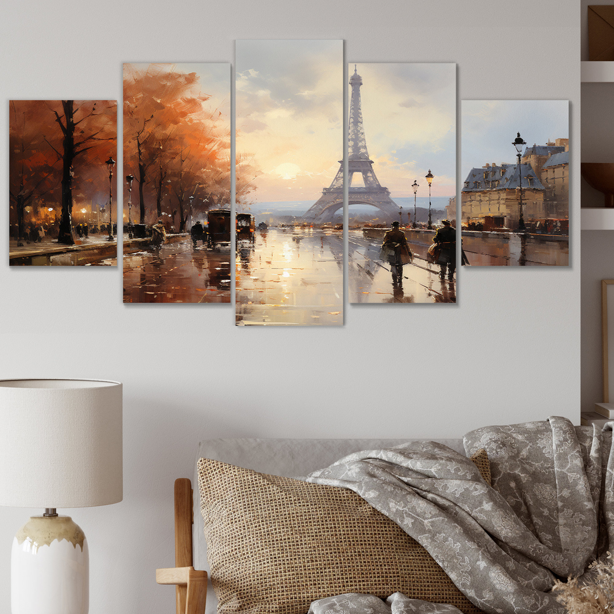 Winston Porter French Paris In 1920S II On Canvas 5 Pieces Print | Wayfair