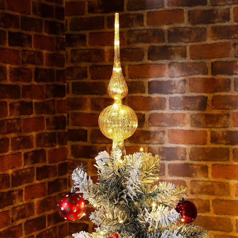 NOMBEL Christmas Tree Topper Vintage Spherical Xmas Tree Topper Mid ...