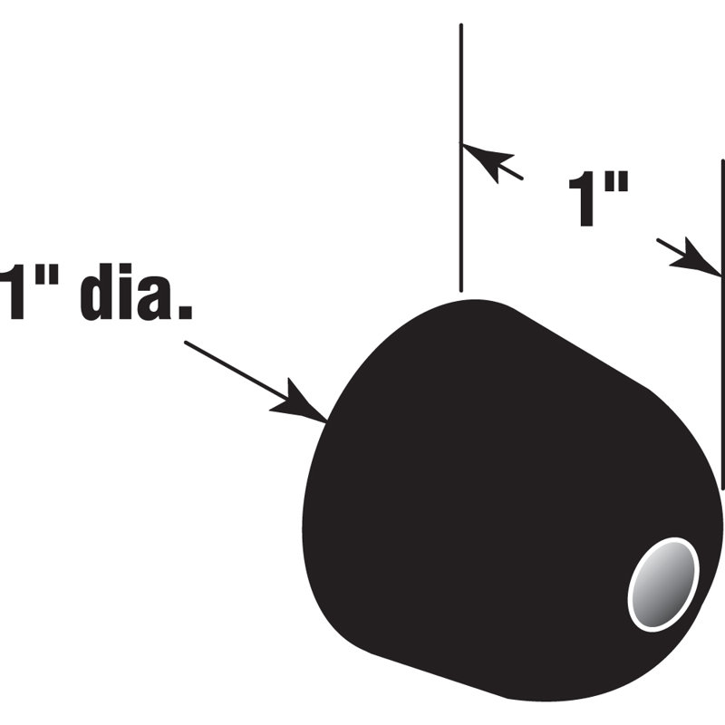 Prime-Line 1 in. Black Rubber Sliding Door Bumper | Wayfair