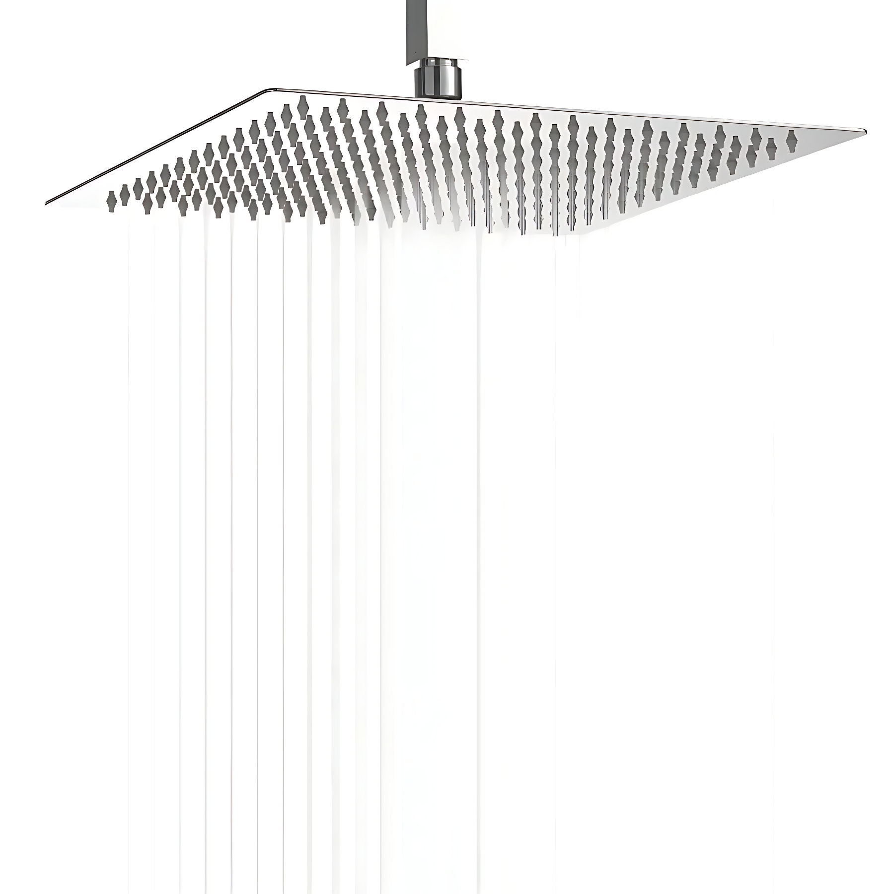 Greenspring 1-Spray Patterns 12 In. Single Wall Mount And Ceiling Mount Square Rain Fixed Shower ...