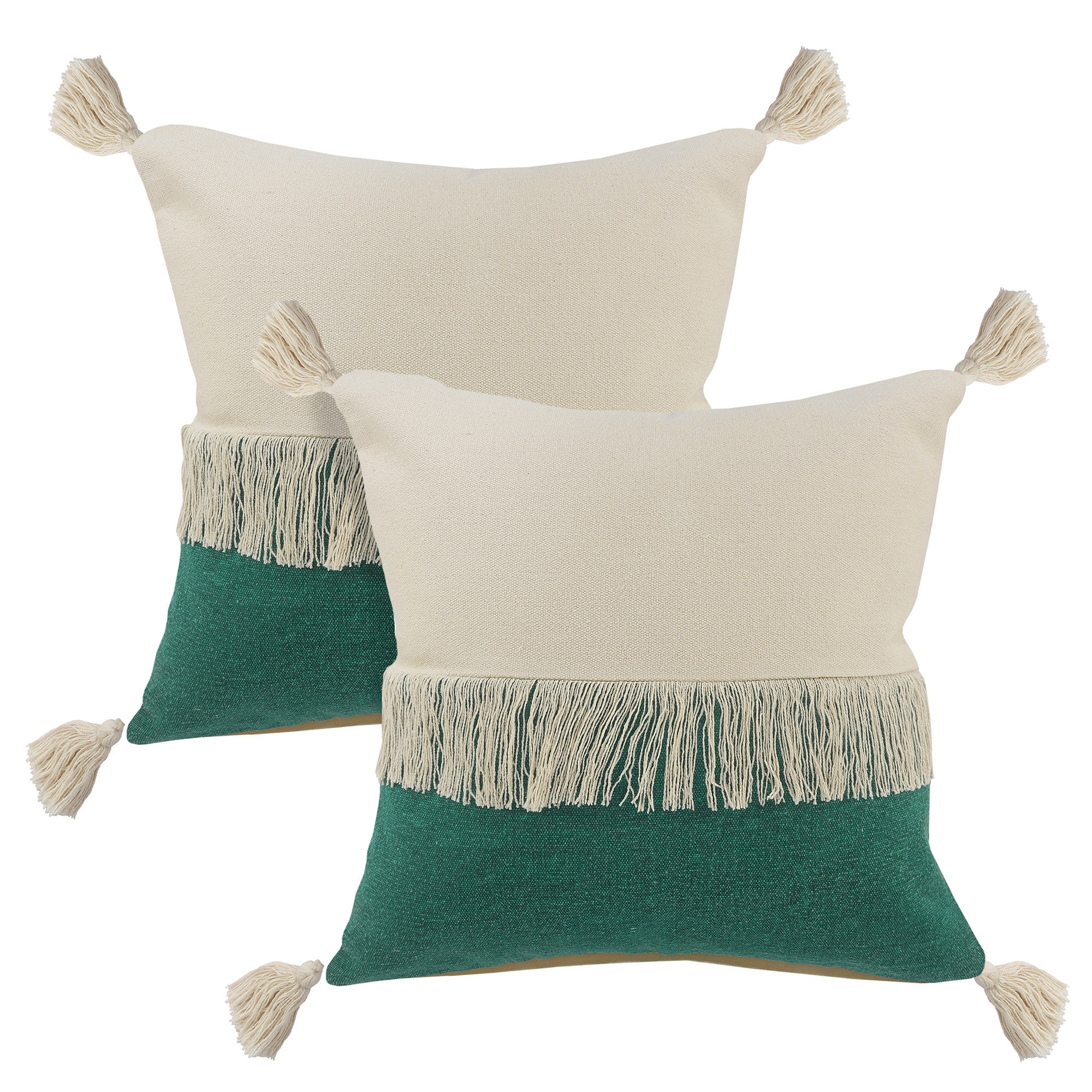 Rajani Home Boho Colorblock Cotton Throw Pillow Set | Wayfair