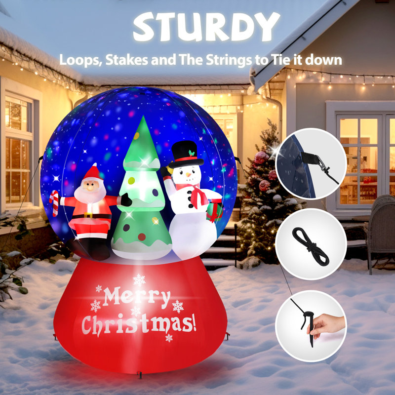 The Holiday Aisle® Christmas Snow Ball Inflatable & Reviews | Wayfair