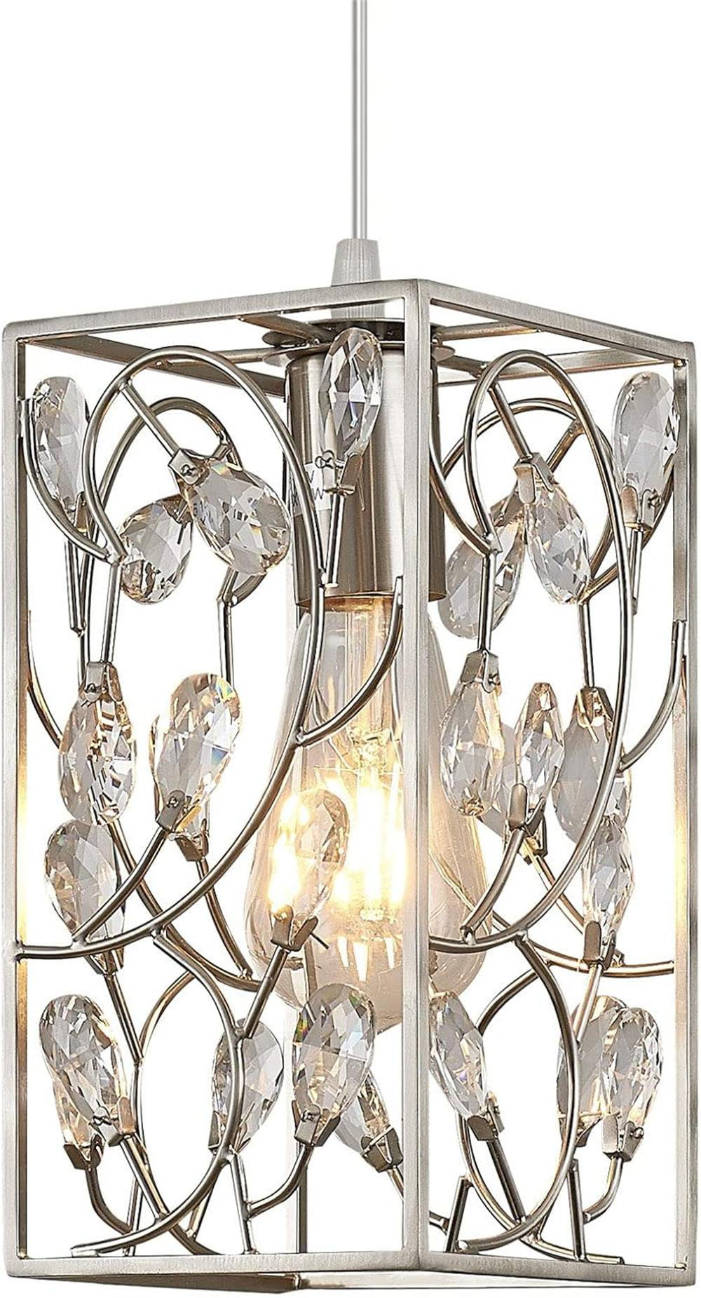 17 Stories Mini Crystal Pendant Light with Metal Cage - Wayfair Canada
