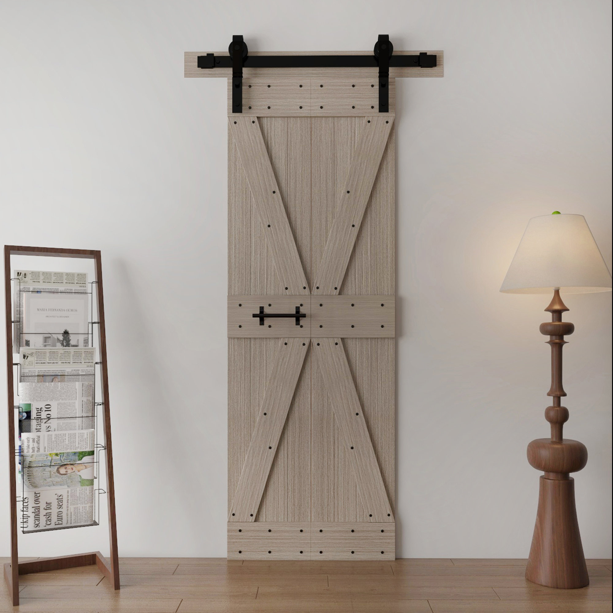 IsLife K Style Solid Core Wood and Melamine Finished Sliding Bi-fold ...