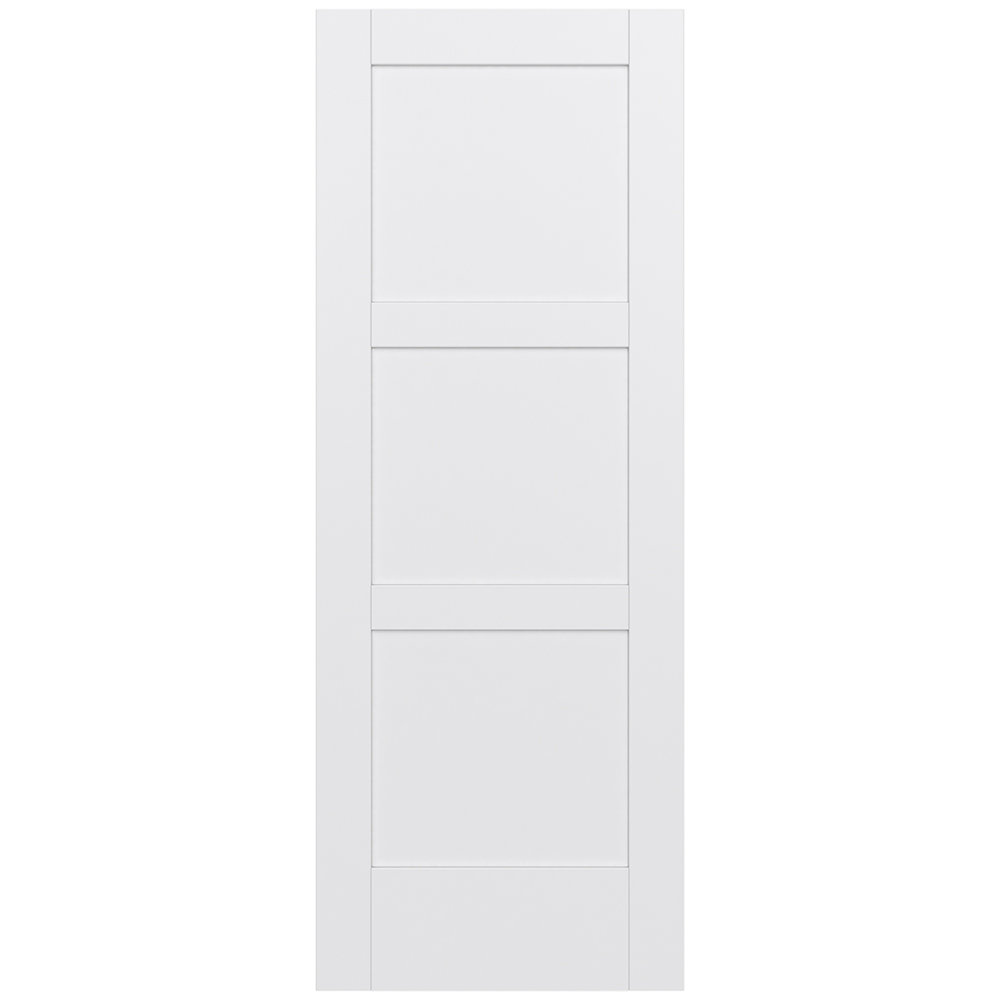 JELD-WEN MODA 3-Panel Solid Core Primed Slab Interior Door | Wayfair