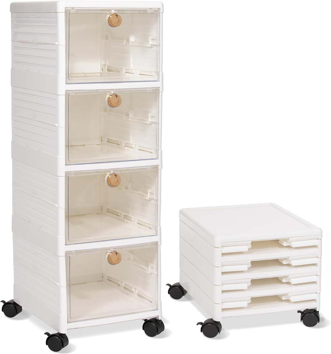 Ivy Bronx 4 Layer Collapsible Storage Organizer With Wheels – Closet ...