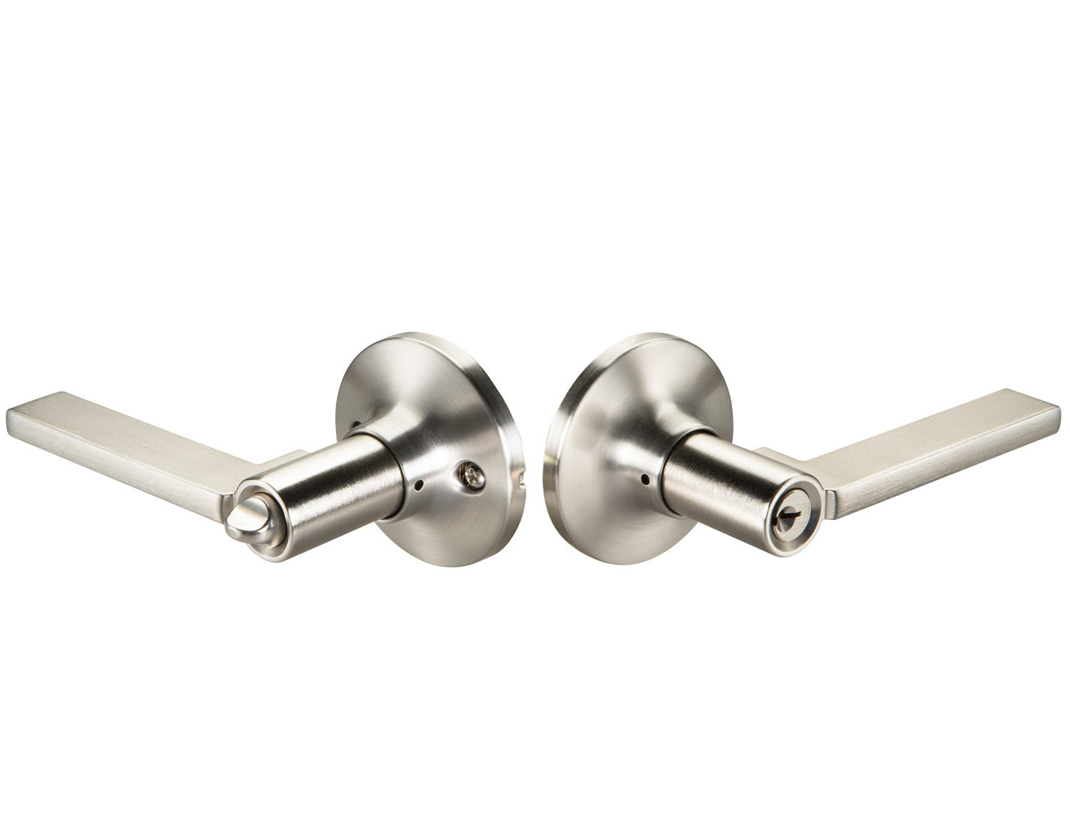 Yale Edge Entry Lock with Seabrook Lever and Round Rose with Schlage C ...