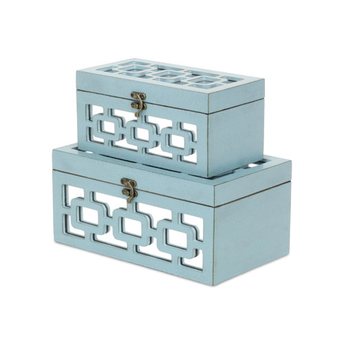 Blue Decorative Boxes You'll Love | Wayfair