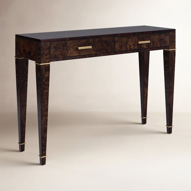 Butler Kai 2 Drawer 45" Burl Wood Console Table & Reviews | Perigold