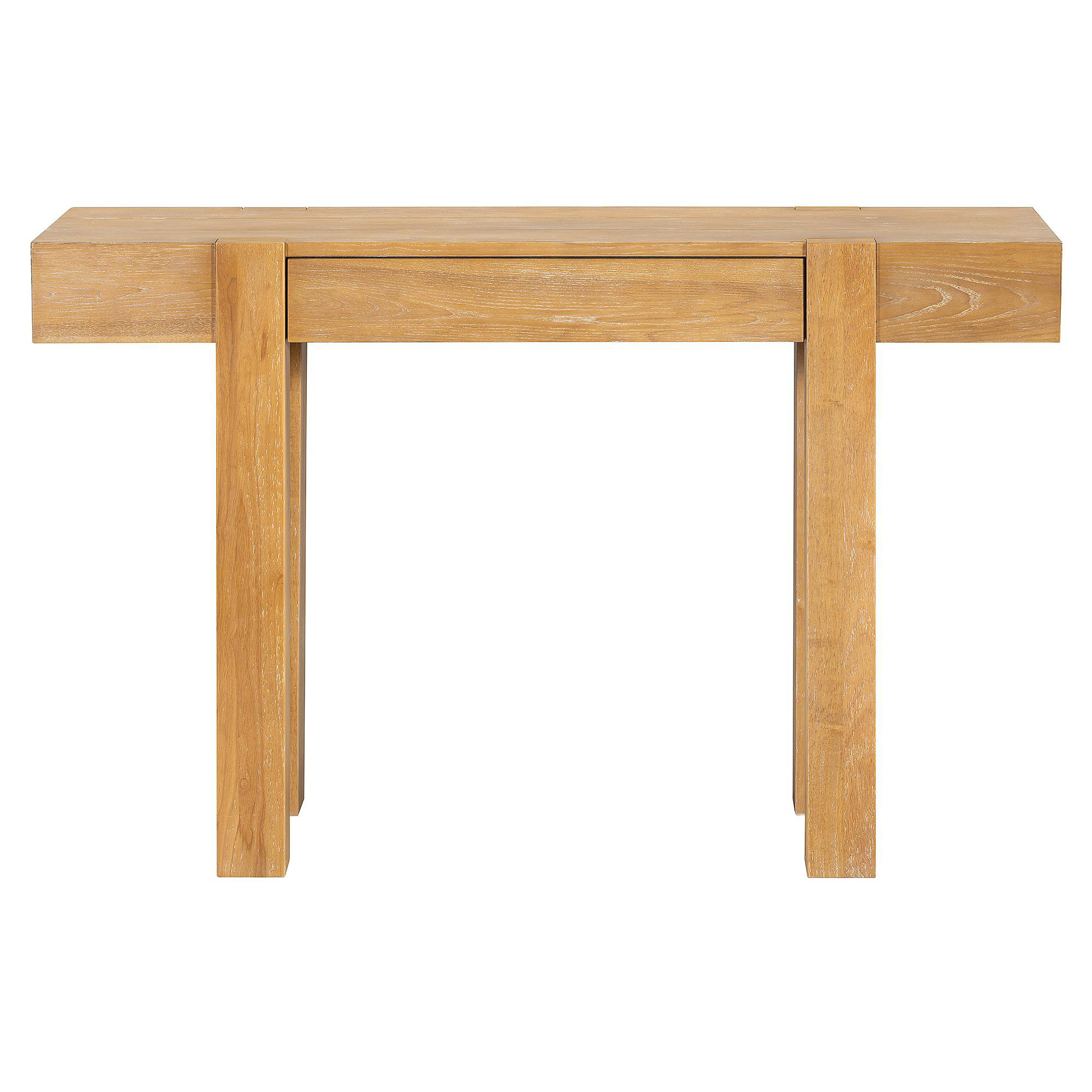 Latitude Run® Rustic Minimalist Console Table With Hidden Drawer, Side ...