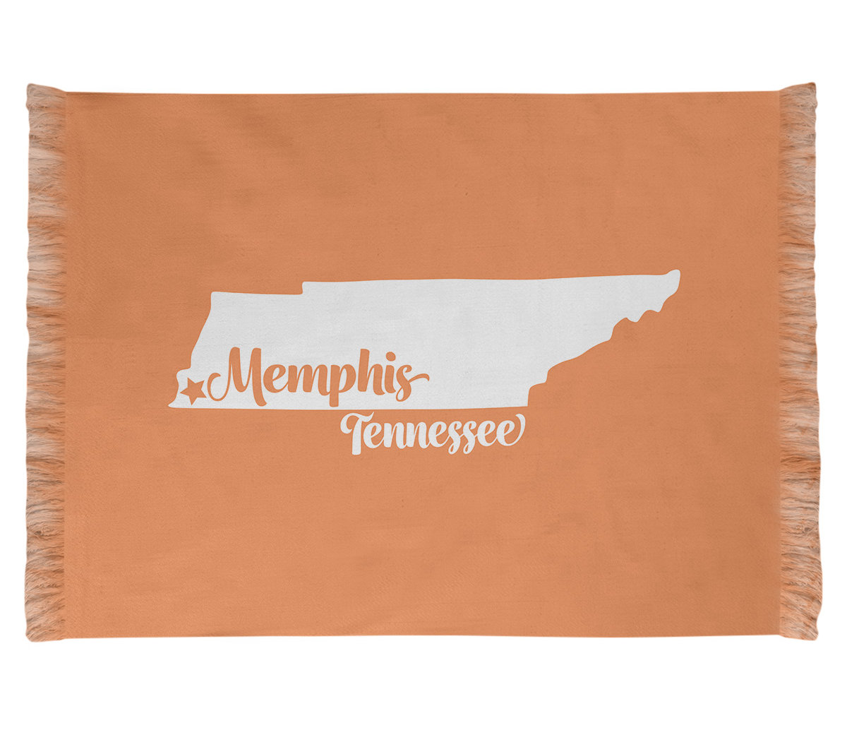 East Urban Home Memphis Tennessee Orange Area Rug | Wayfair