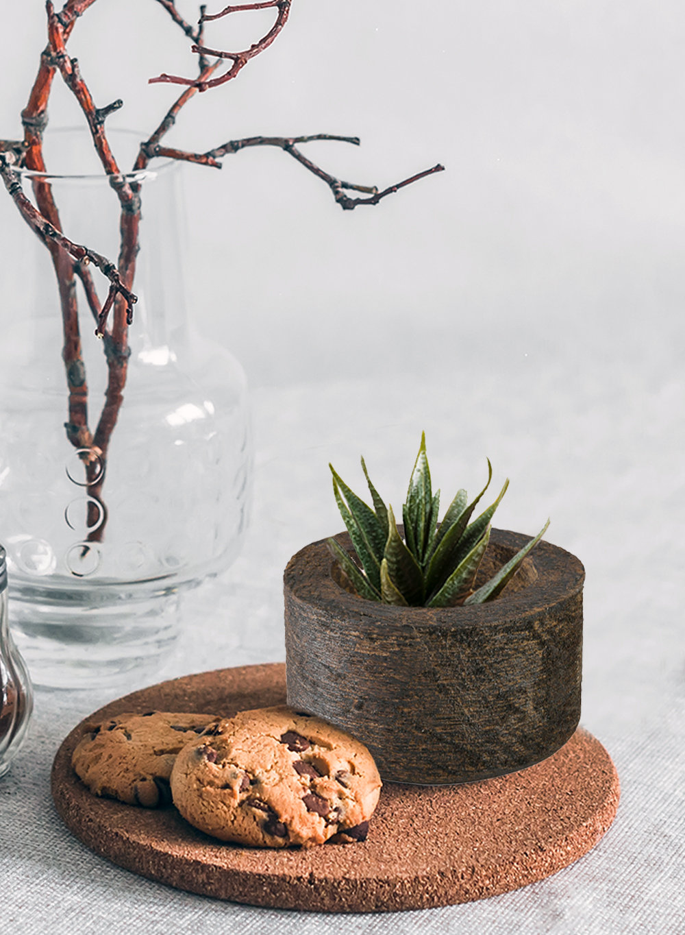 Gracie Oaks Dark Wood Plant Pot (Set Of 12) - 2.8" X 4.5" - Stylish ...