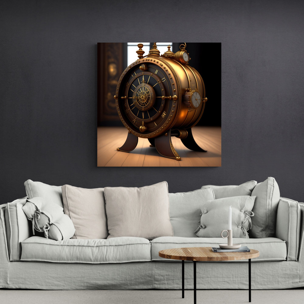 ATX Art Group LLC Time Machine Steampunk Pop Art On Canvas, PAF-GWC-887 ...