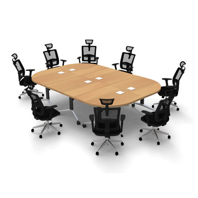 The Twillery Co.® Albin 8 Person Conference Meeting Tables 3 piece ...
