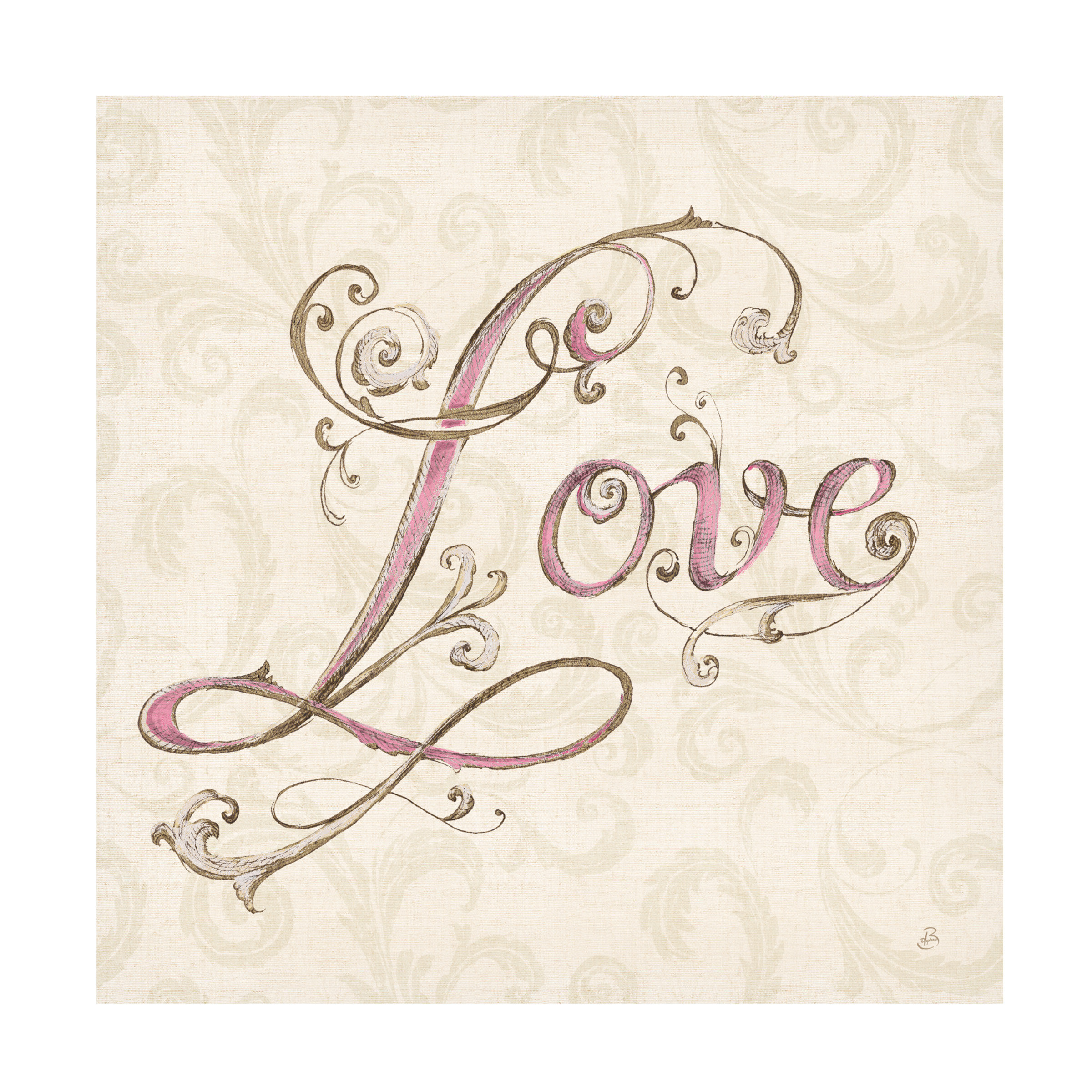 Winston Porter Daphne Brissonnet 'Elegant Season Love Pink' Canvas Art ...