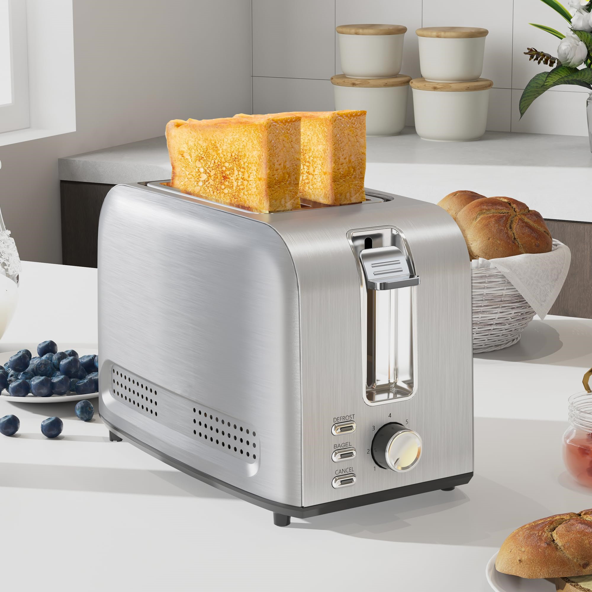 MOEPISY Stainless Steel Toaster, Easy To Operate And Clean | Wayfair