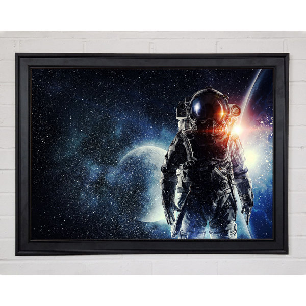 Happy Larry Stunning Astronaut Amongst The Stars Framed Print | Wayfair ...
