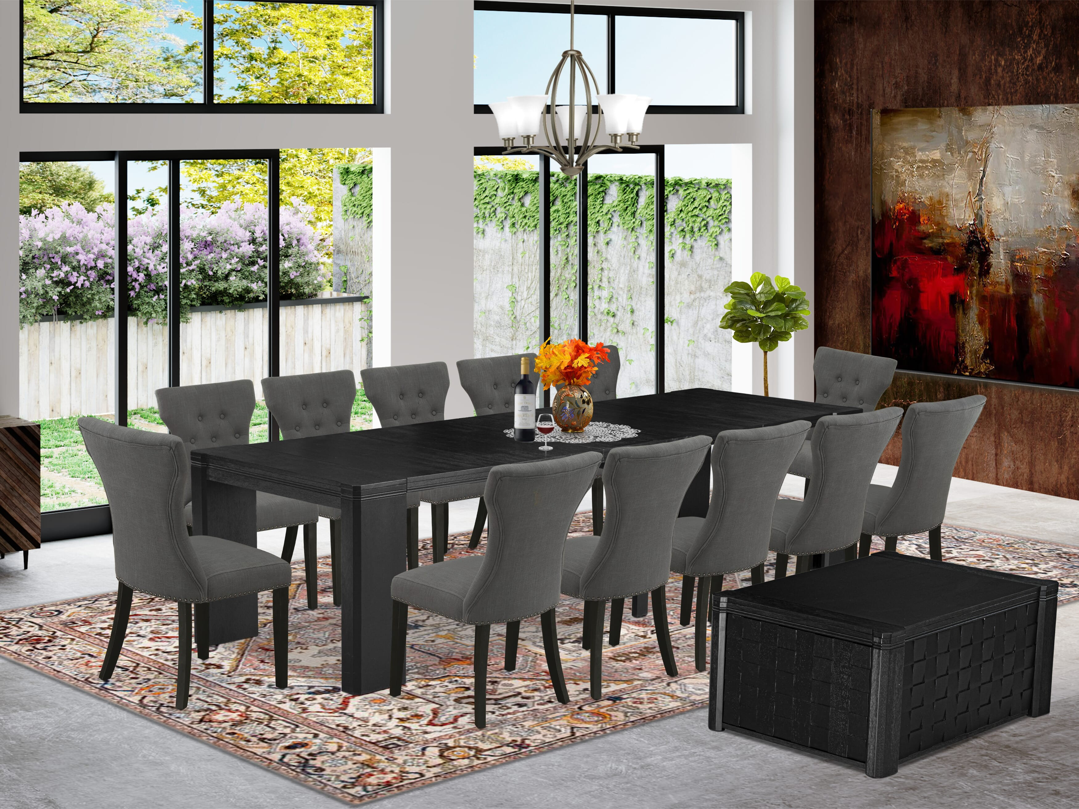 Luxe by East West Furniture Extendable Dining Set | Wayfair