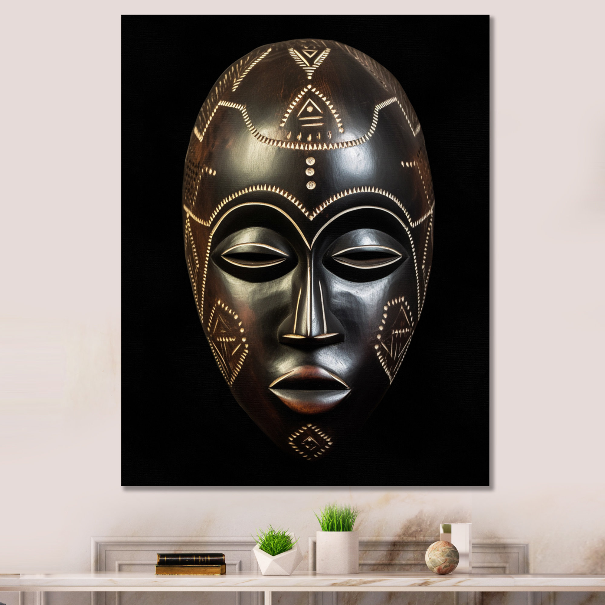 Dakota Fields Ethnical Traditional African Mask II On Canvas Print ...