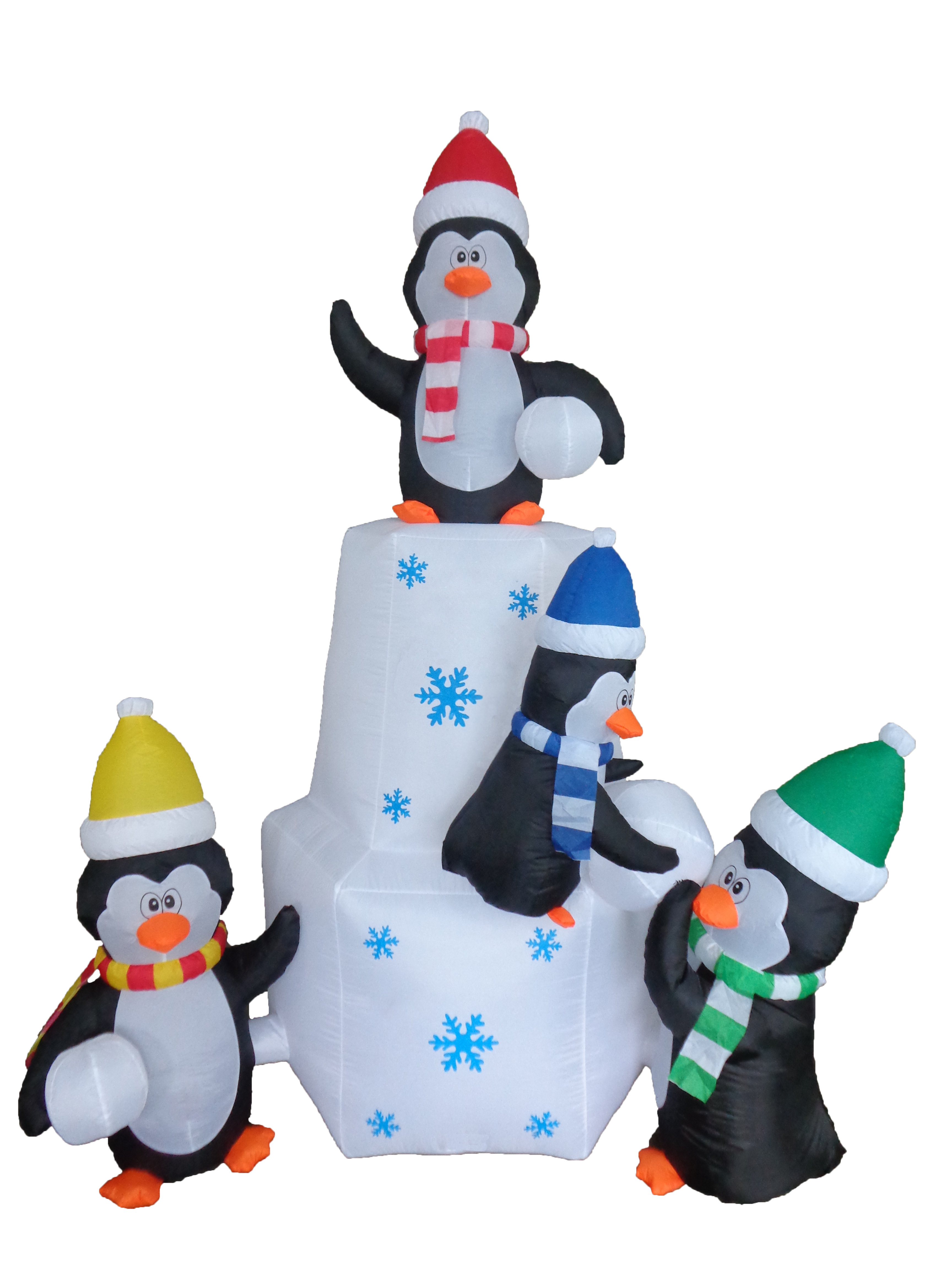 The Holiday Aisle® 8 Foot Tall Lighted Christmas Inflatable Penguins