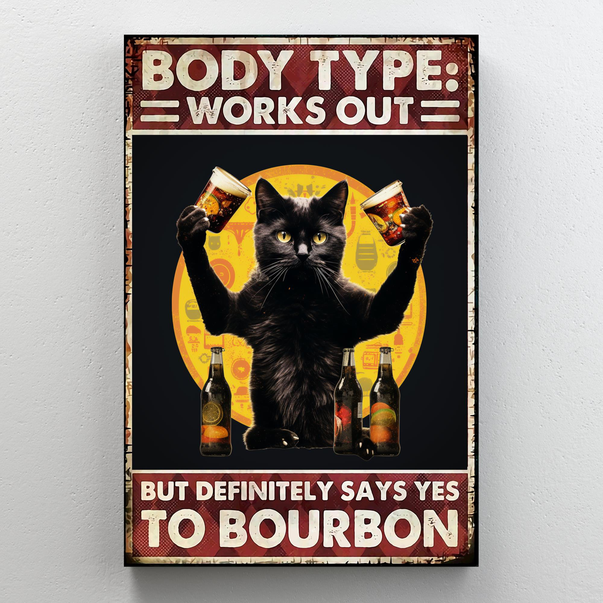 Trinx Irmuun Cat Definitely Says Yes To Bourbon On Canvas Graphic Art ...