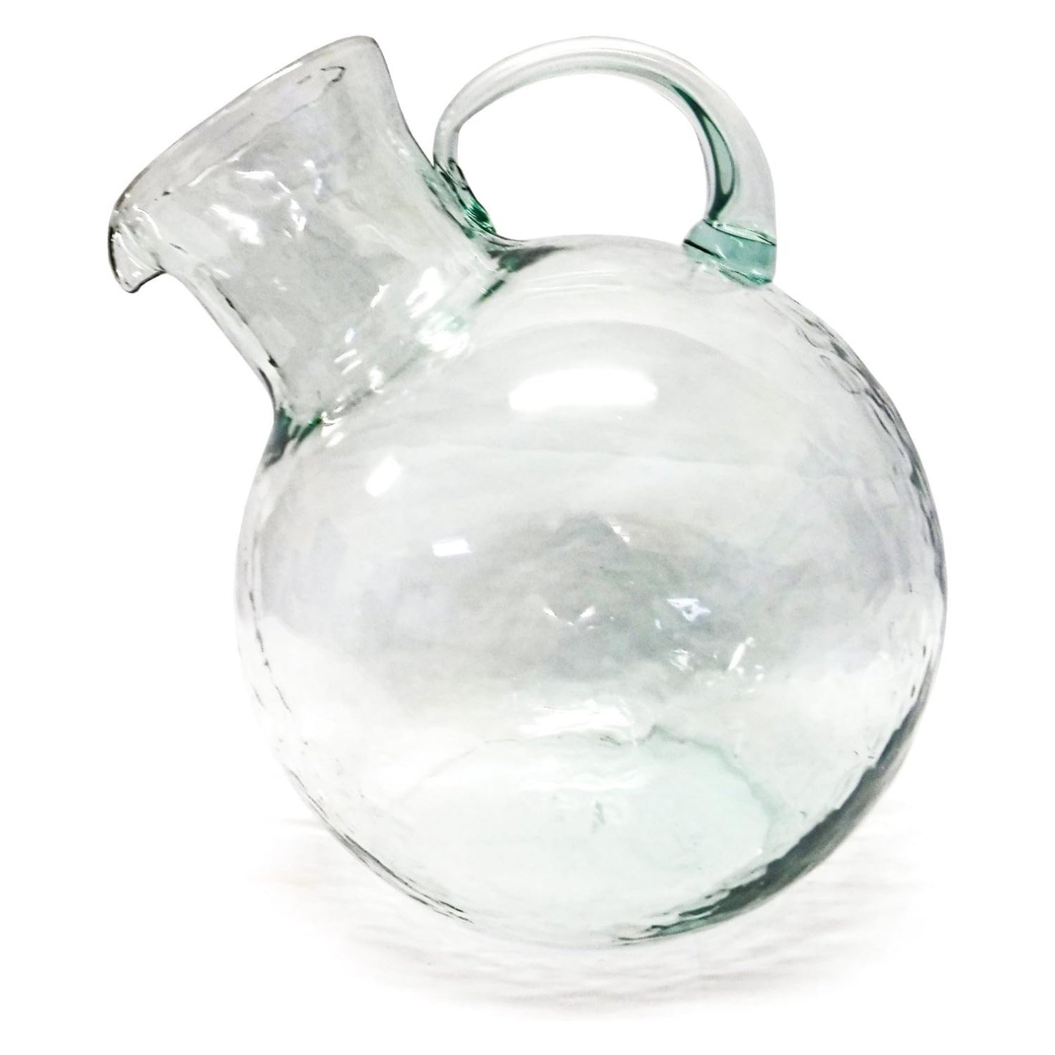 Ivy Bronx Modern Round Small-Mouthed Circular Tilted Pitcher In Clear ...