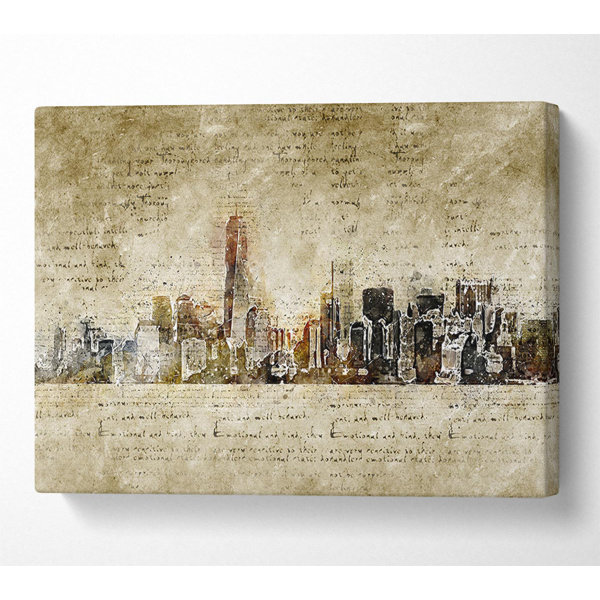 Brambly Cottage Manuscript London - Wrapped Canvas Graphic Art ...
