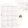 17 Stories 12 Cube Storage Shelf Rack DIY Wire Grid Bookcase Display ...