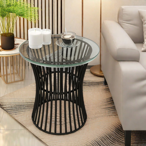 Lark Manor™ Irmtraud Transparent Glass Dining Table Top, Round Glass ...