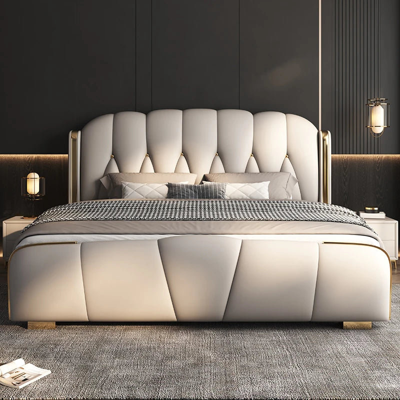 Splendor Furniture Luxury Aesthetic Couple Bed Nordic Hotel Bedroom Bed ...