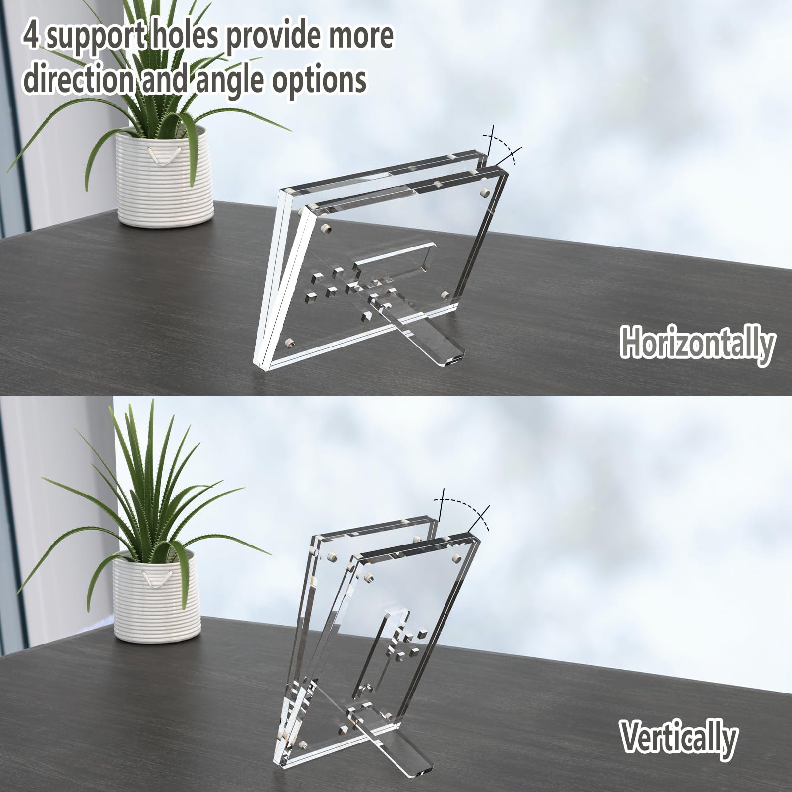 Orren Ellis Clear Acrylic Magnetic Photo Frame - Modern, UV Resistant ...