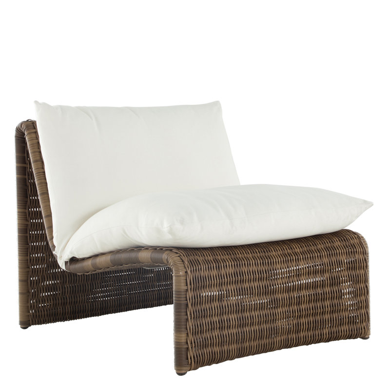 Summer Classics Como Wicker Armless Patio Chair | Wayfair