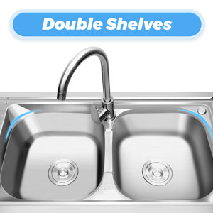 DALELEE Stainles Steel Double Bowl Kitchen Utility Sink Set & Prep ...