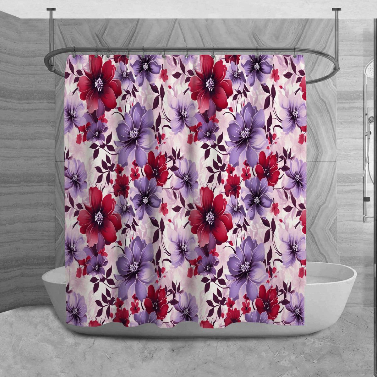 East Urban Home Rodrigus Floral Shower Curtain | Wayfair