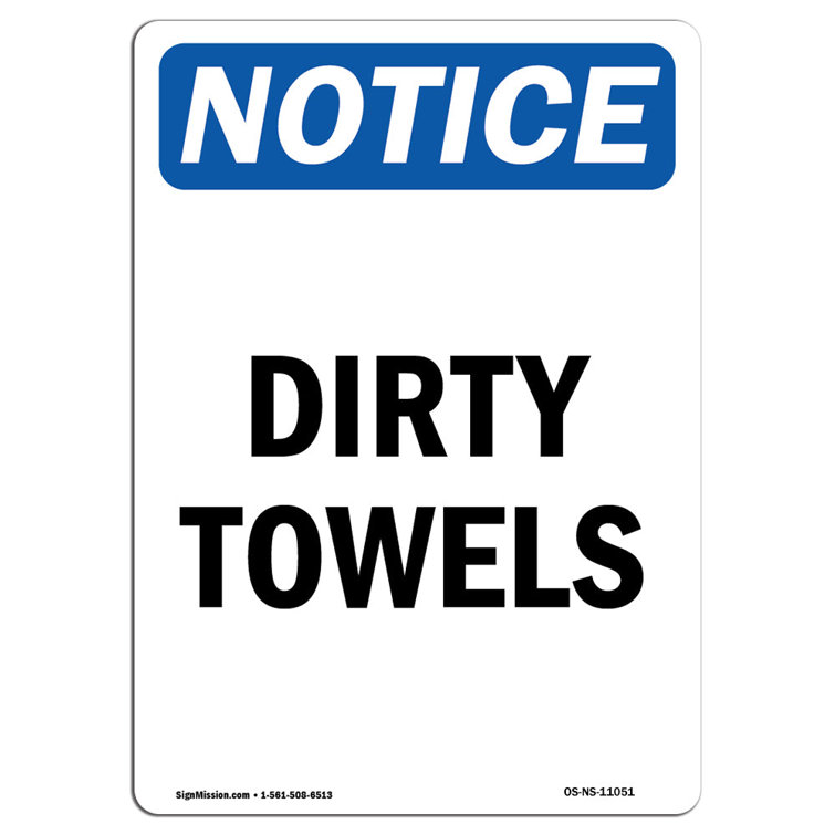 SignMission Dirty Towels Sign - Wayfair Canada