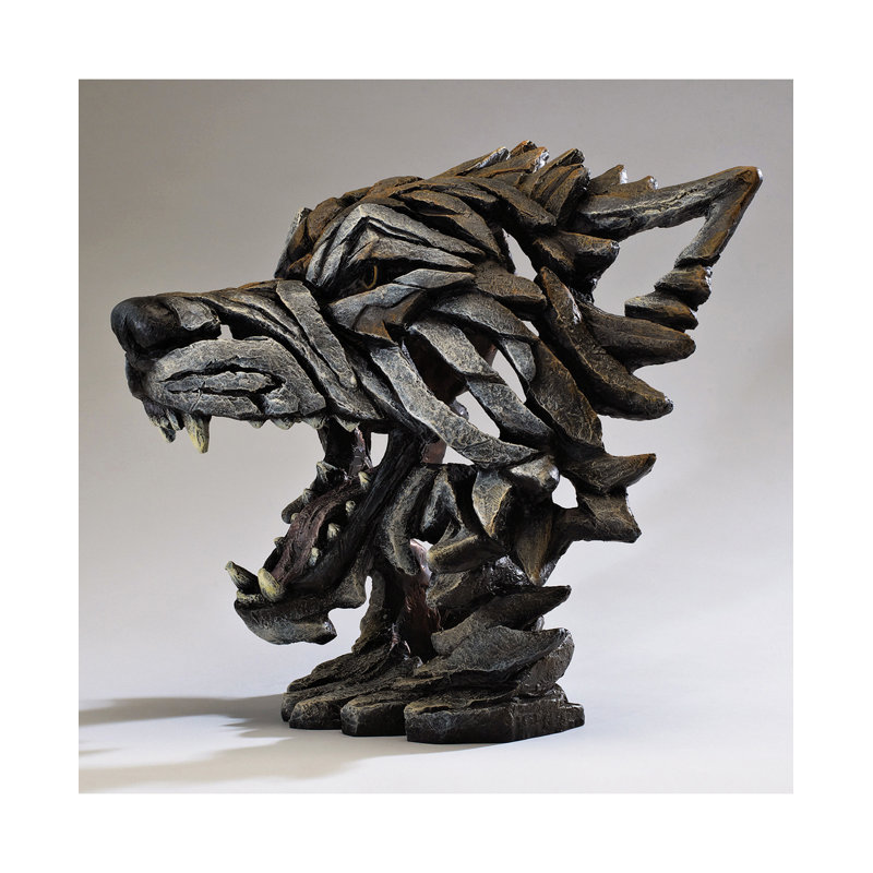 enesco EDGE Sculpture Wolf Bust 14"H & Reviews | Wayfair