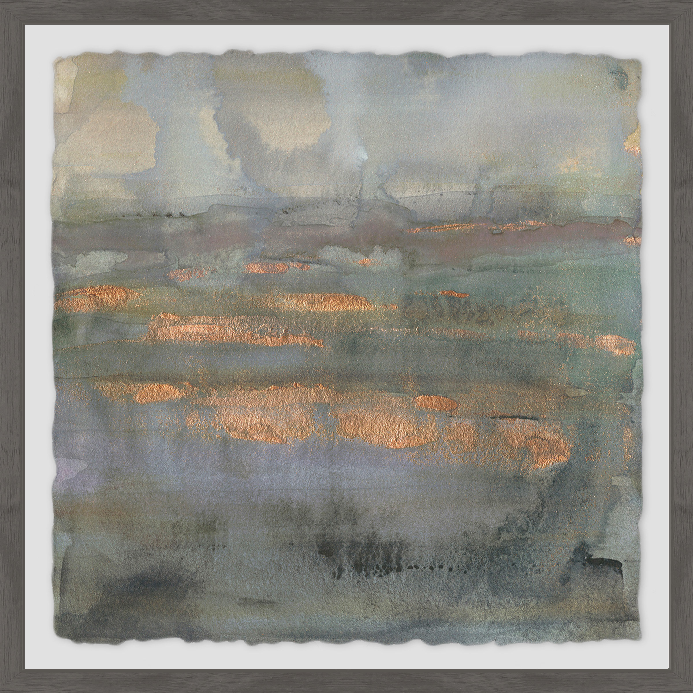 Wrought Studio 'Copper Emulsion I' Framed Watercolor Painting Print ...