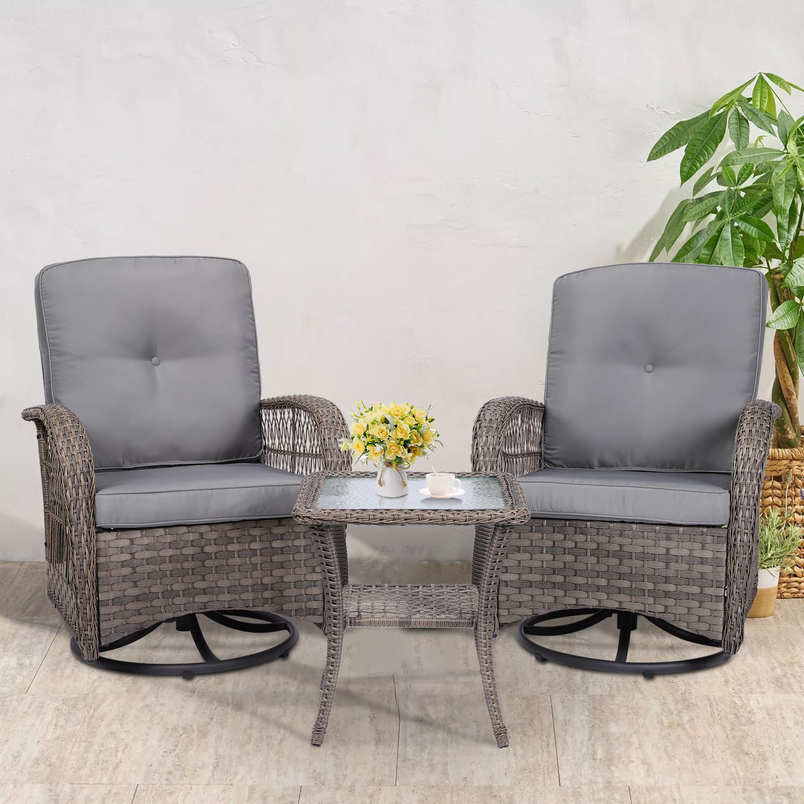 Bay Isle Home Enochs 2 - Person Outdoor Seating Group with Cushions ...