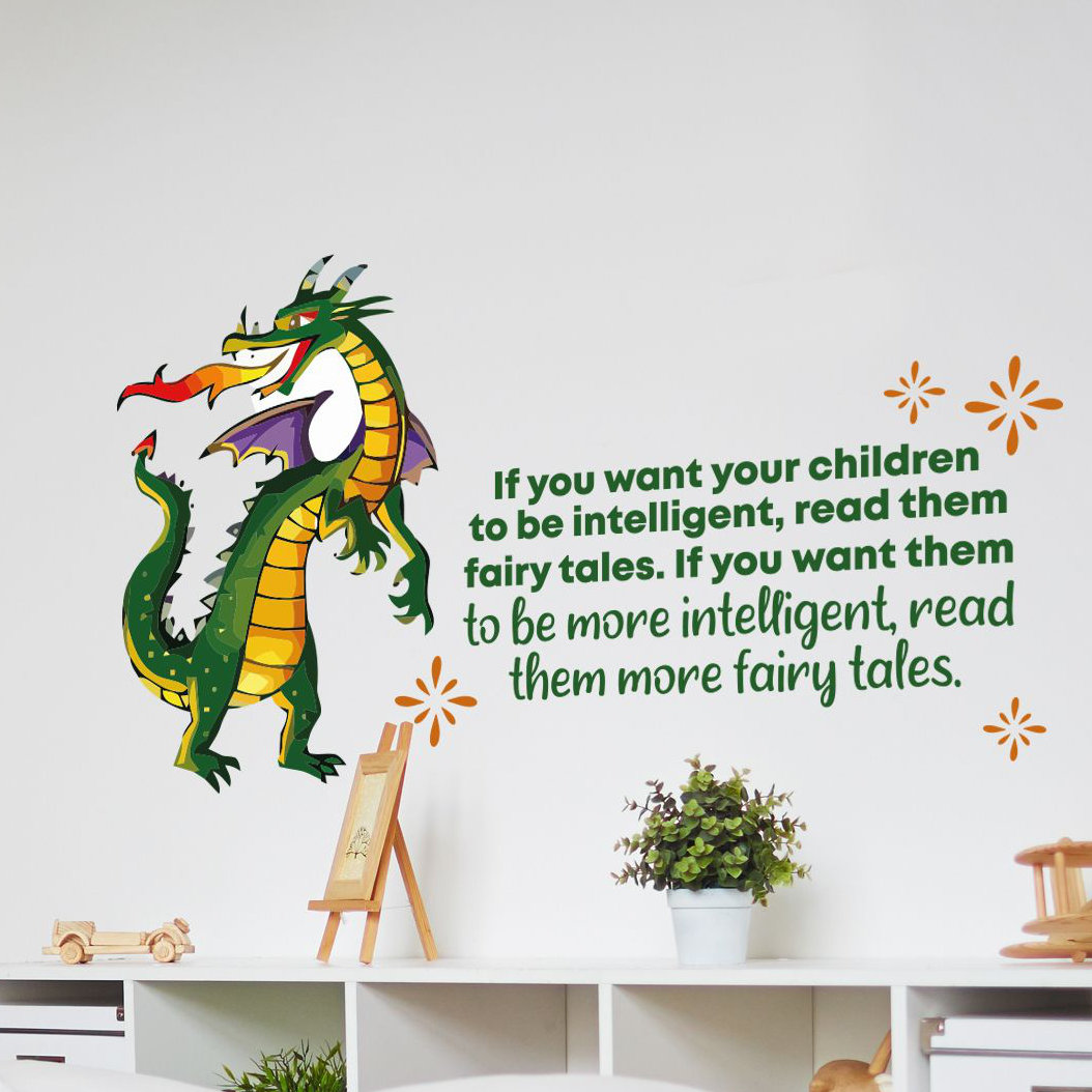Zoomie Kids Intelligent Fairy Tales Life Cartoon Quotes Decors Wall ...