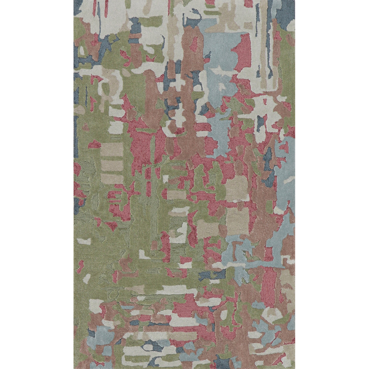 CompanyC Cascades Hand-Tufted Indoor Rug Abstract Impressionist Pink ...