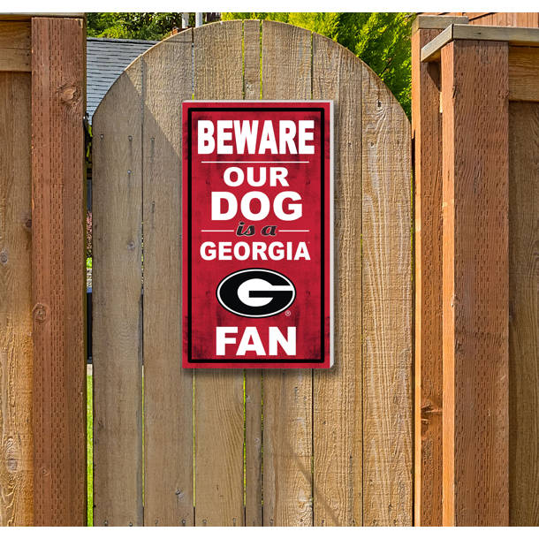 Bulldog Decor Fan Creations NCAA Georgia Bulldogs 12" Wood House Sign ...