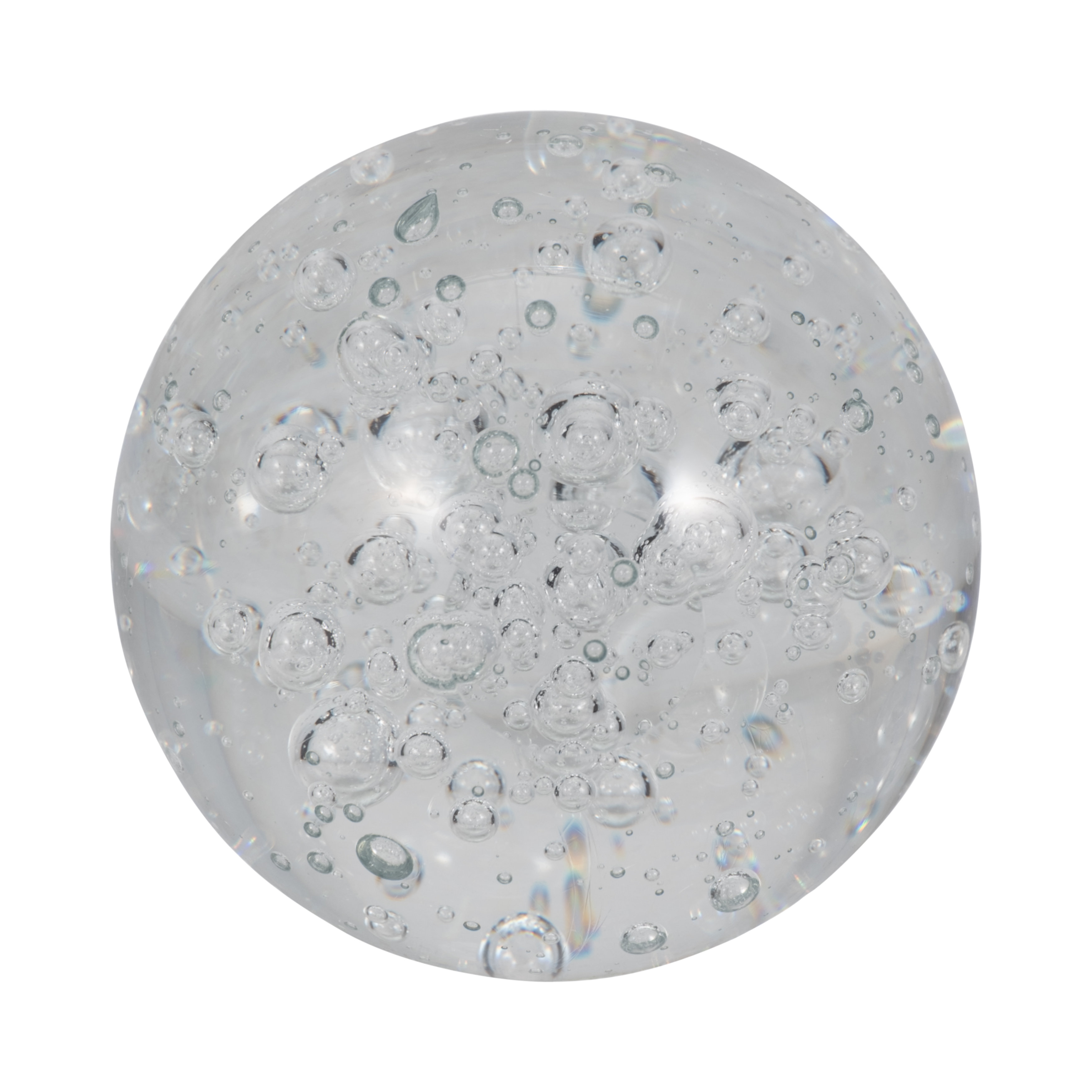 Mercer41 Glass Crystal Decorative Orb with Bubble Accents. | Wayfair