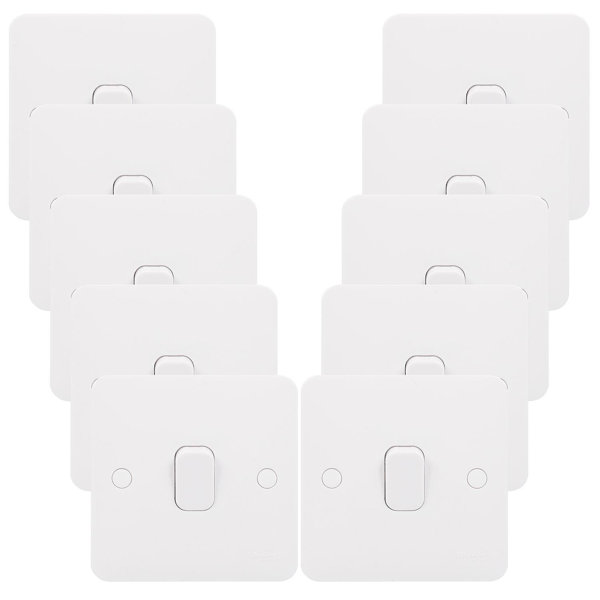 Schneider Electric Lisse Moulded Wall Mounted Light Switch | Wayfair.co.uk