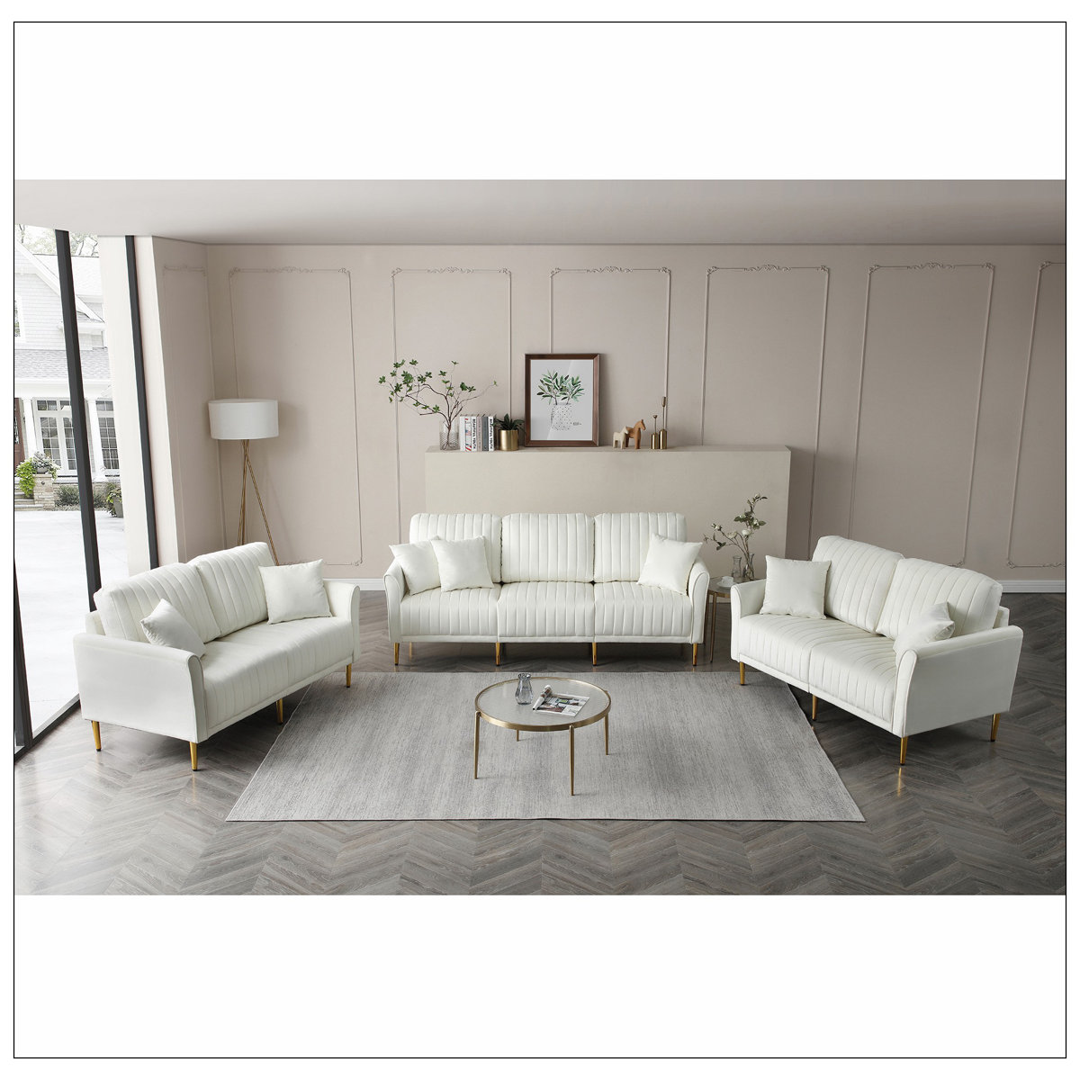 Mercer41 Vishrut 3 - Piece Velvet Living Room Set | Wayfair