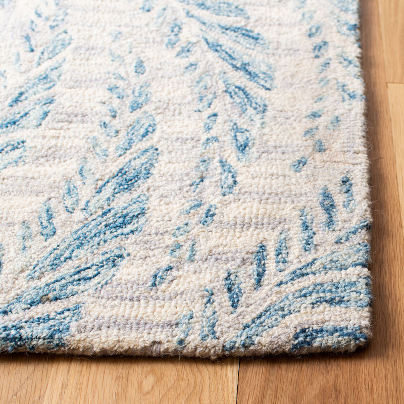 Sand & Stable™ Ryleigh Abstract Handmade Tufted Area Rug in Ivory/Blue ...