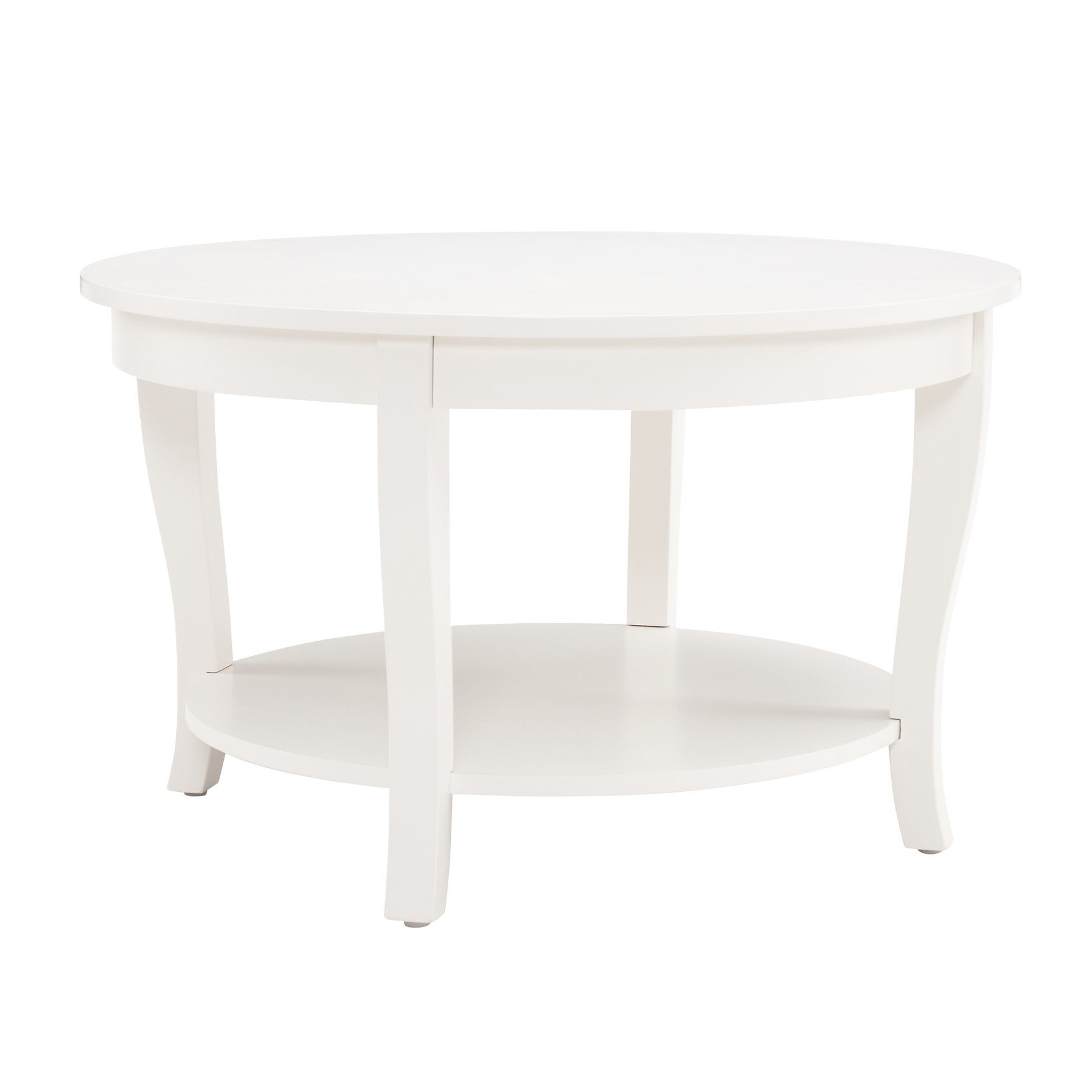 Latitude Run® 2 Storage Round Coffee Table - Solid Wood & Center For ...