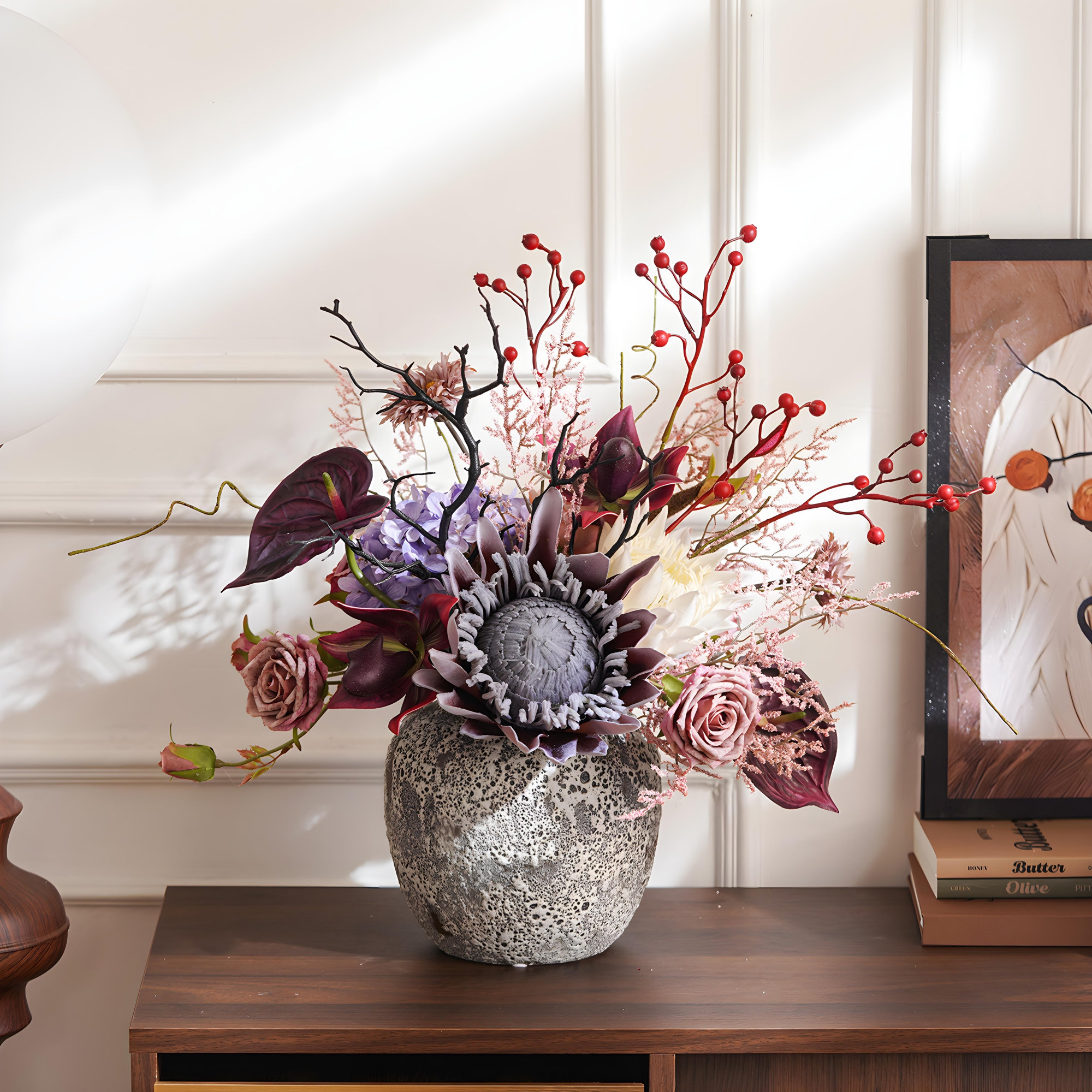 Primrue Artificial Flowers, Fake Flower For Home Office Decor Indoor ...