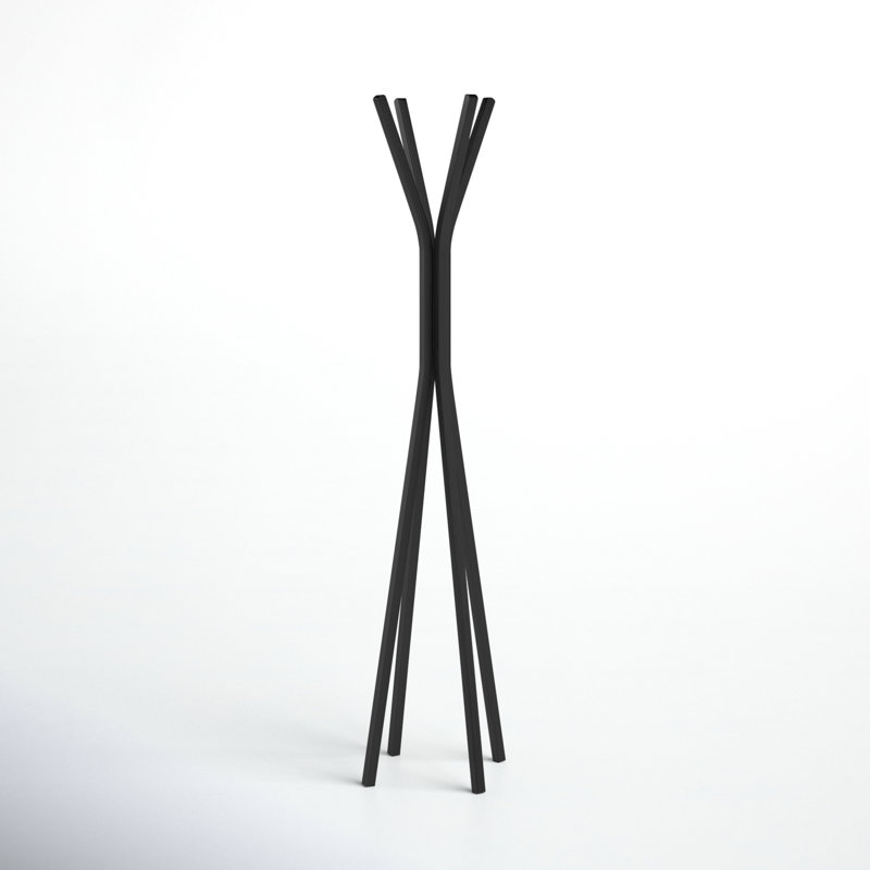 Joss & Main Rayden 4 - Hook Freestanding Coat Rack in Black & Reviews ...