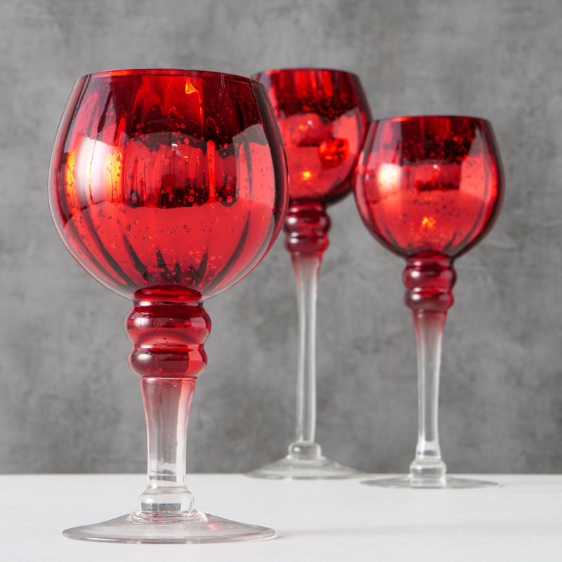House of Hampton® Red Mercury Glass Long Stem Votive | Wayfair