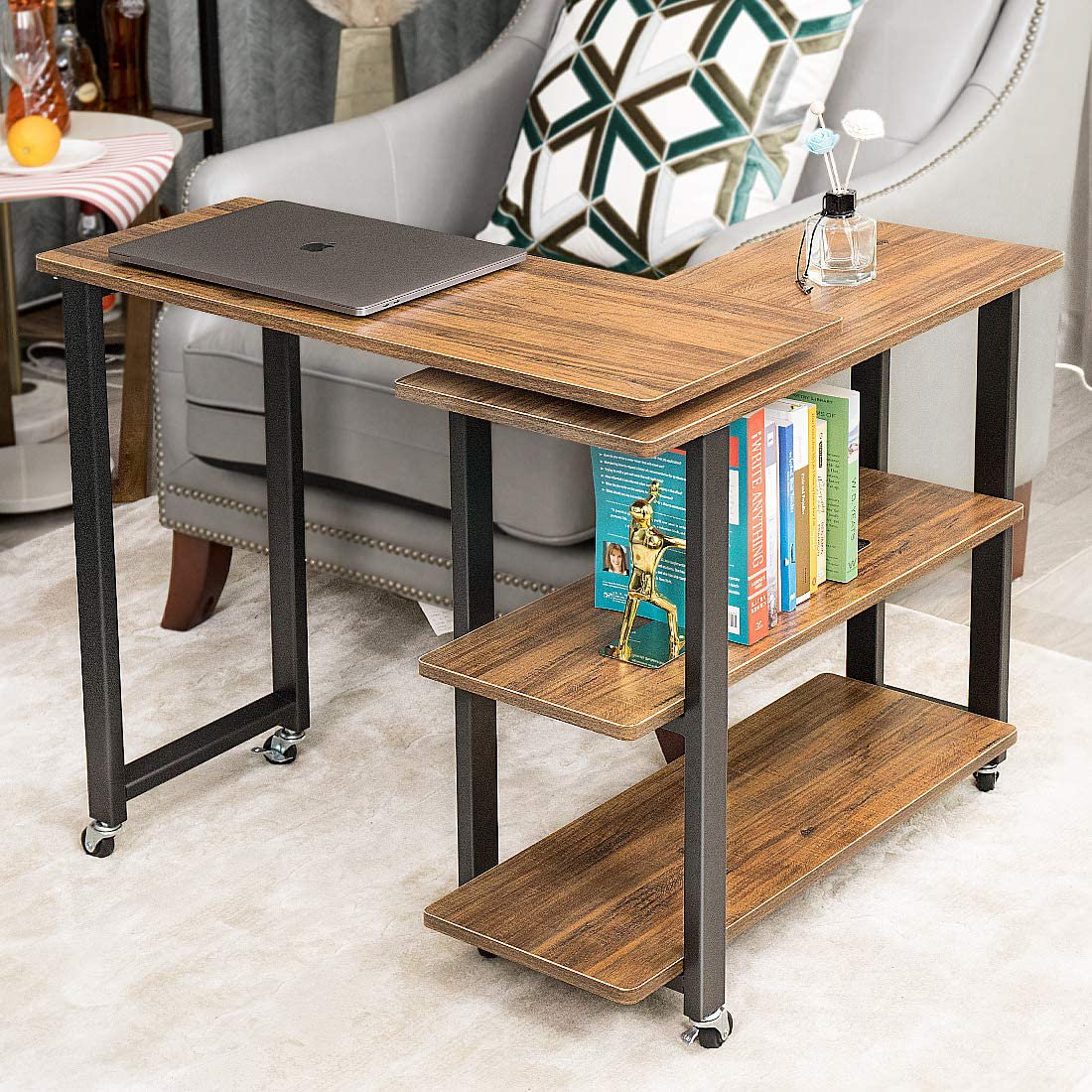 17 Stories Daniel Wheel End Table Set with Storage & Reviews | Wayfair